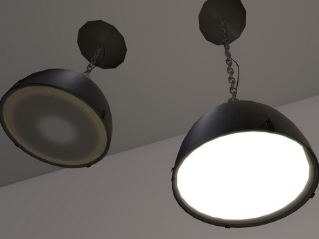 Second Life Marketplace - [ReMesh] Warehouse Ceiling Lamp